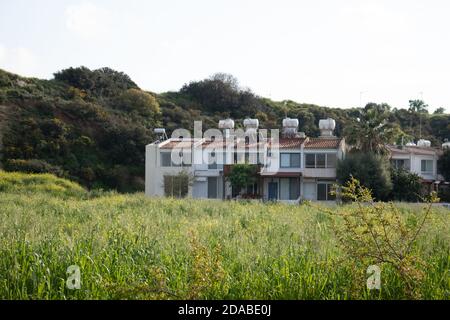 Living buildings, Cyprus Greek architecture, sunshine Stock Photo - Alamy