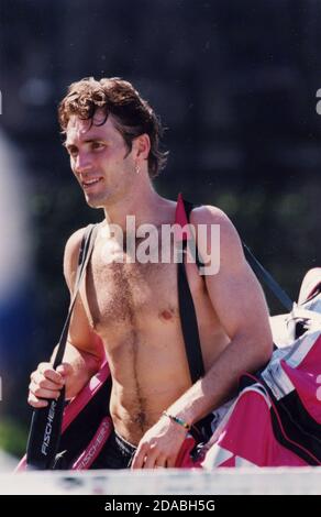 Australian tennis player Pat Cash and his son, 1990s Stock Photo - Alamy
