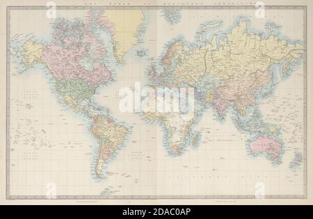 (1857) Map of THE WORLD Stock Photo - Alamy
