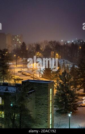 Fresh Snow Outside Willkie Quadrangle at Indiana University Stock Photo ...