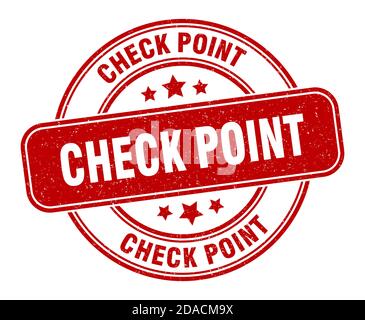 check point stamp. check point round sign. label on transparent ...
