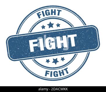 fight sign. fight grunge blue stamp. Label Stock Vector Image & Art - Alamy