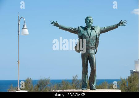 Statue of the Italian singer and songwriter Domenico Modugno famous ...
