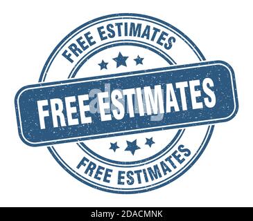 Free estimates grunge rubber stamp on white background, vector ...