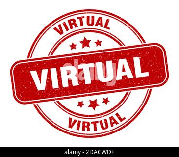 virtual stamp. virtual sign. round grunge label Stock Vector Image ...
