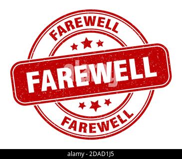 farewell stamp. farewell round sign. label on transparent background ...