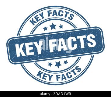 key facts label sign. round stamp. ribbon. band Stock Vector Image ...