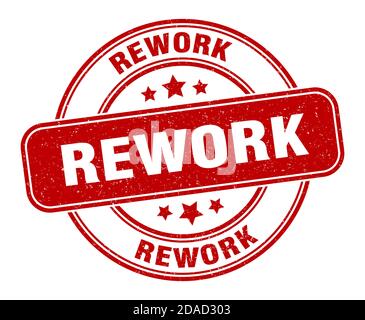 rework stamp. rework round isolated sign. rework label set Stock Vector ...
