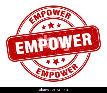 empower stamp. empower round sign. label on transparent background ...