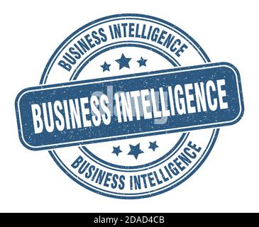 business intelligence stamp. round grunge sign with ribbon Stock Vector ...