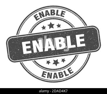 enable round grunge black stamp Stock Vector Image & Art - Alamy