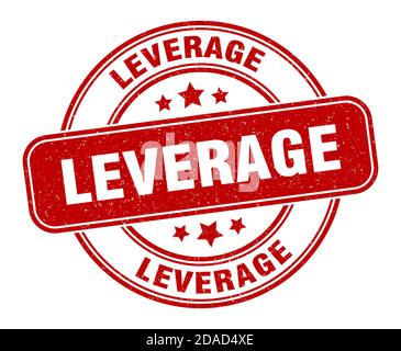 leverage stamp. leverage round sign. label on transparent background ...