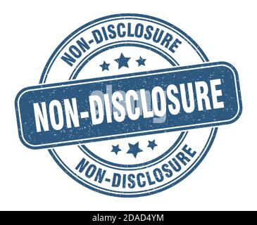 non-disclosure round stamp isolated on transparent background. non ...