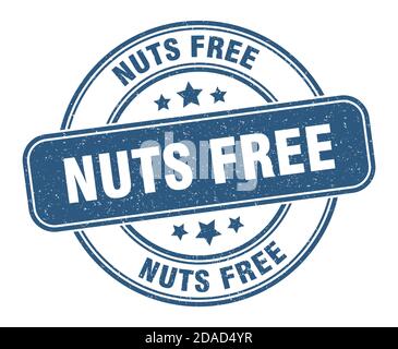 nuts free stamp. nuts free sign. round grunge label Stock Vector Image ...