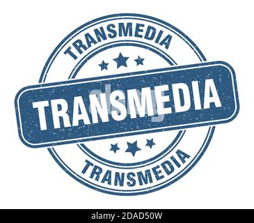 transmedia stamp. transmedia sign. round grunge label Stock Vector ...