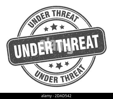 under threat round grunge black stamp Stock Vector Image & Art - Alamy