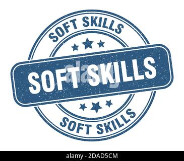 soft skills stamp. soft skills round sign. label on transparent ...