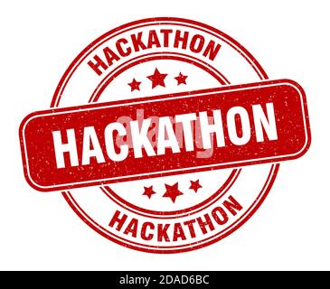 hackathon stamp. hackathon round sign. label on transparent background ...