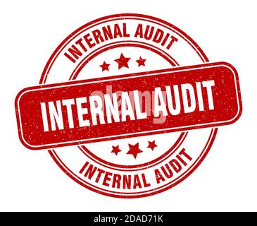 internal audit stamp. round grunge sign with ribbon Stock Vector Image ...