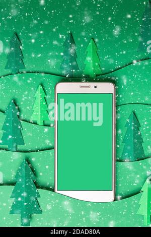 A smartphone mobile in 3d mockup Stock Photo - Alamy