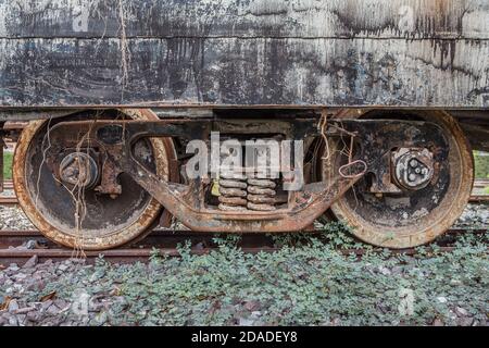 Rust railroad tracks texture backgruond Stock Photo - Alamy