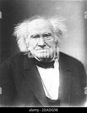 Michel Eugene Chevreul (1786-1889) French chemist. Engraving 1889 Stock ...