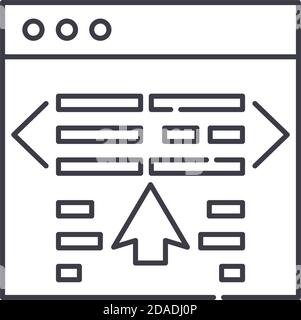 Script development concept icon. Video pre production idea thin line ...