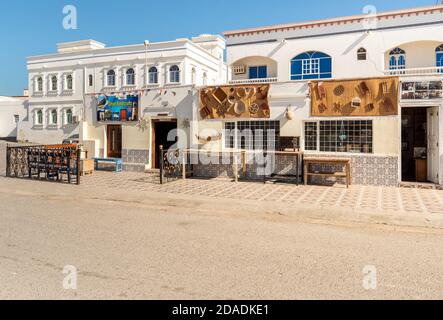 Sur, Oman - February 15, 2020: The road to enter in Sur City with ...