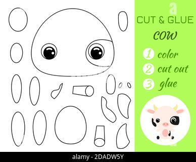 Cow Coloring Page Isolated for Kids Stock Vector Image & Art - Alamy