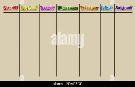 Happy Wednesday. Day of the week. Weekly calendar day on blue ...