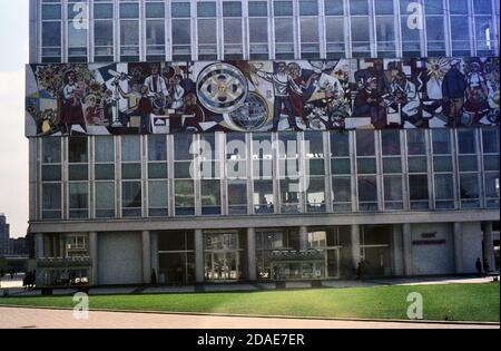 East German Communist Mural On Haus Des Lehrers Berlin Germany Stock ...