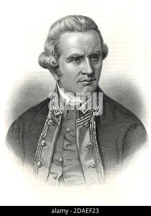 JAMES COOK (1728-1779) English naval explorer and cartographer painted ...