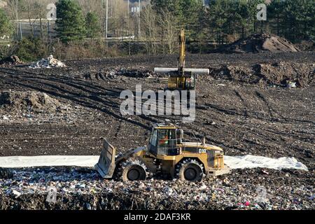 Landfill Shewalton Irvine North Ayrshire Council, Scotland, UK Cleaning ...