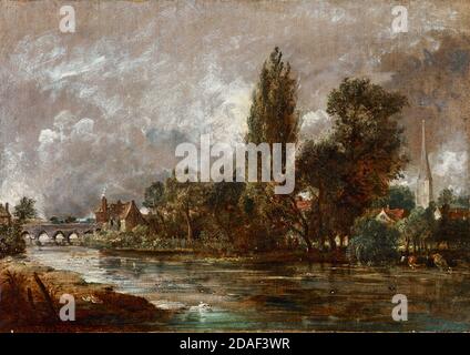 John Constable, landscape painting, Salisbury Cathedral from the Bishop ...
