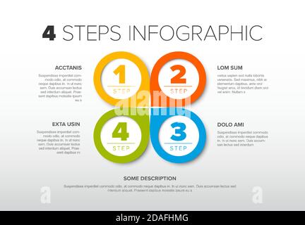 Infographic circles with 6 steps, arrows. Line vector template. Can be ...