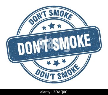 Don't smoke grunge rubber stamp. Vector illustration on white ...