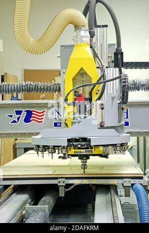 A horizontal multi-axis router in machine shop Stock Photo - Alamy