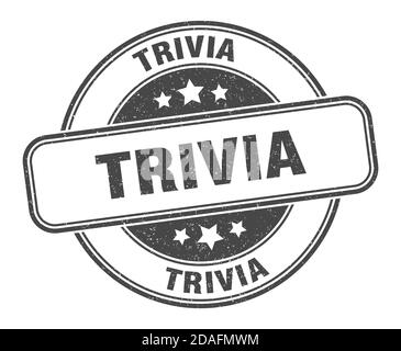 trivia stamp. trivia round sign. label on transparent background Stock ...
