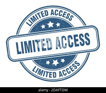 limited access round stamp isolated on transparent background. limited ...