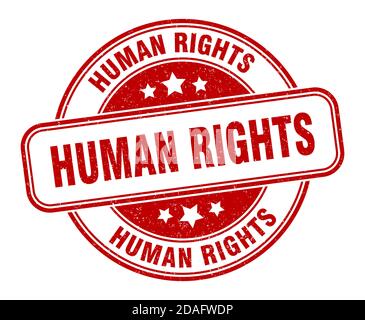 human rights stamp. human rights sign. round grunge label Stock Vector ...