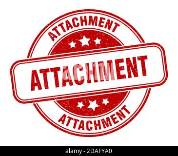 attachment stamp. attachment sign. round grunge label Stock Vector ...