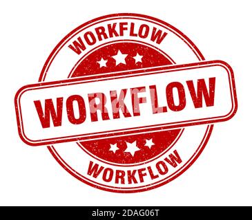 workflow stamp. workflow round sign. label on transparent background ...