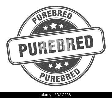 purebred stamp. purebred sign. round grunge label Stock Vector Image ...
