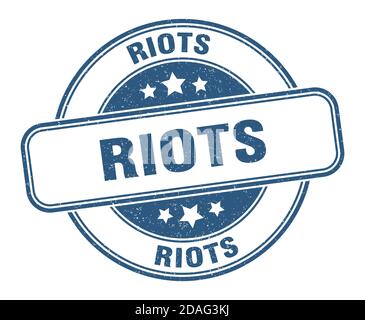 riots stamp. riots sign. round grunge label Stock Vector Image & Art ...