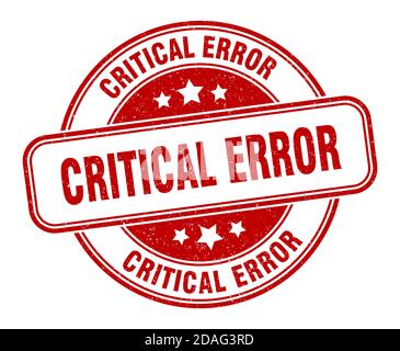 critical error stamp. critical error round vintage grunge sign ...