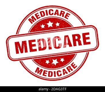 medicare stamp. medicare vintage red label. Sign Stock Vector Image ...