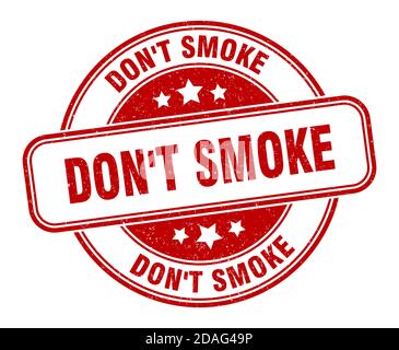Don't smoke grunge rubber stamp. Vector illustration on white ...