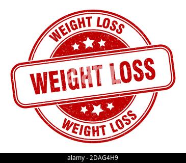 weight loss stamp. round grunge sign with ribbon Stock Vector Image ...