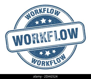 workflow stamp. workflow round sign. label on transparent background ...