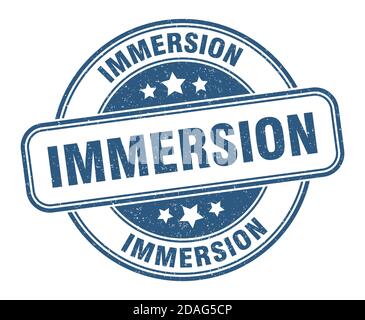 immersion stamp. immersion sign. round grunge label Stock Vector Image ...